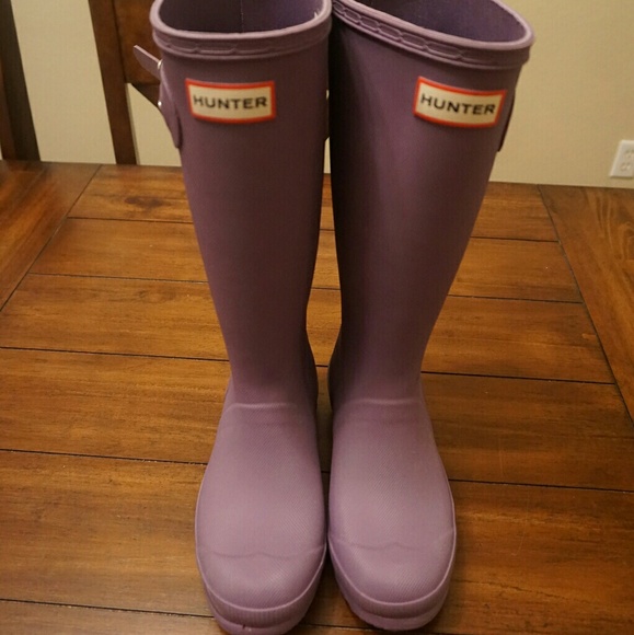 Hunter | Shoes | Rare Matte Textured Purple Hunter Boots Uk4us5 | Poshmark